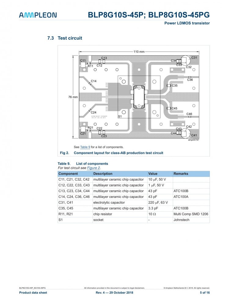 Datasheet page 5