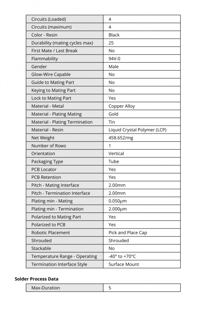 Milli-Grid product specification preview, page 3