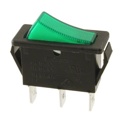 E-Switch RBW2ABLKBLKEF0 Rocker Switch