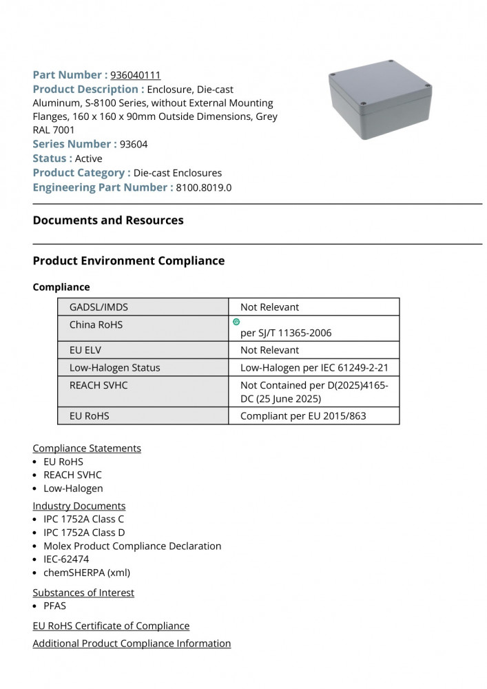 936040111 product document preview, page 1