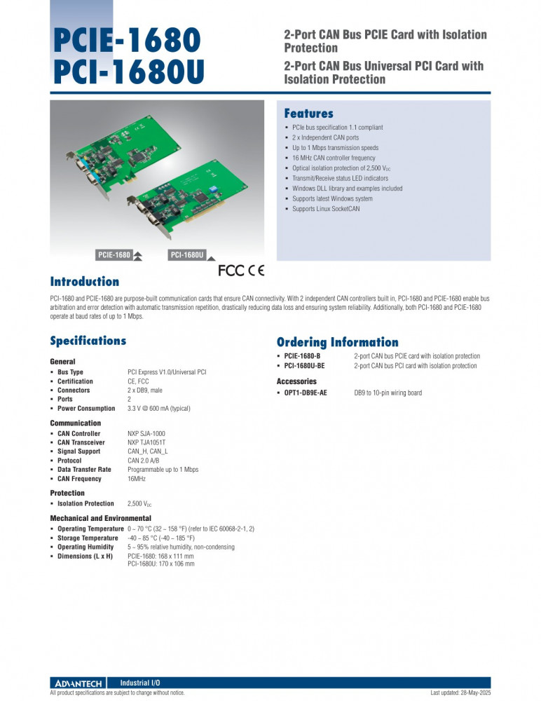 PCIE-1680 product documentation preview