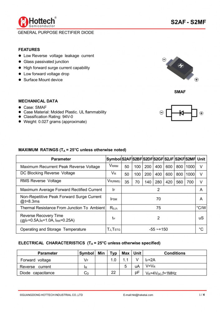 S2MF datasheet page 1