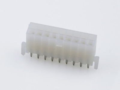Mini-Fit Jr. Vertical Header, 4.20mm Pitch, Dual Row, 18 Circuits, with Snap-in Plastic Peg PCB Lock, Gold, Natural for sale