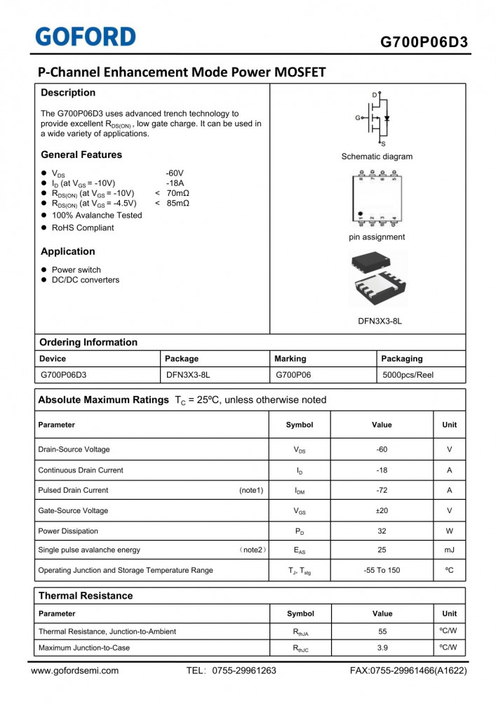 G700P06D3 datasheet page 1