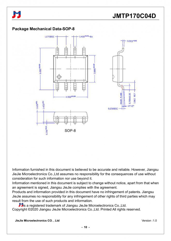 JMTP170C04D datasheet page 10