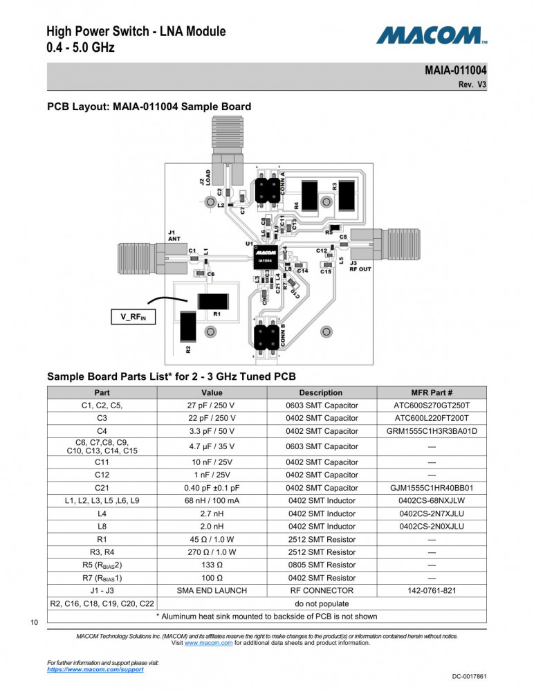 MAIA-011004 datasheet page 10