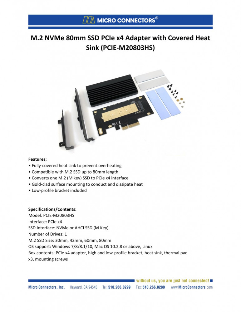 PCIE-M20803HS product documentation image