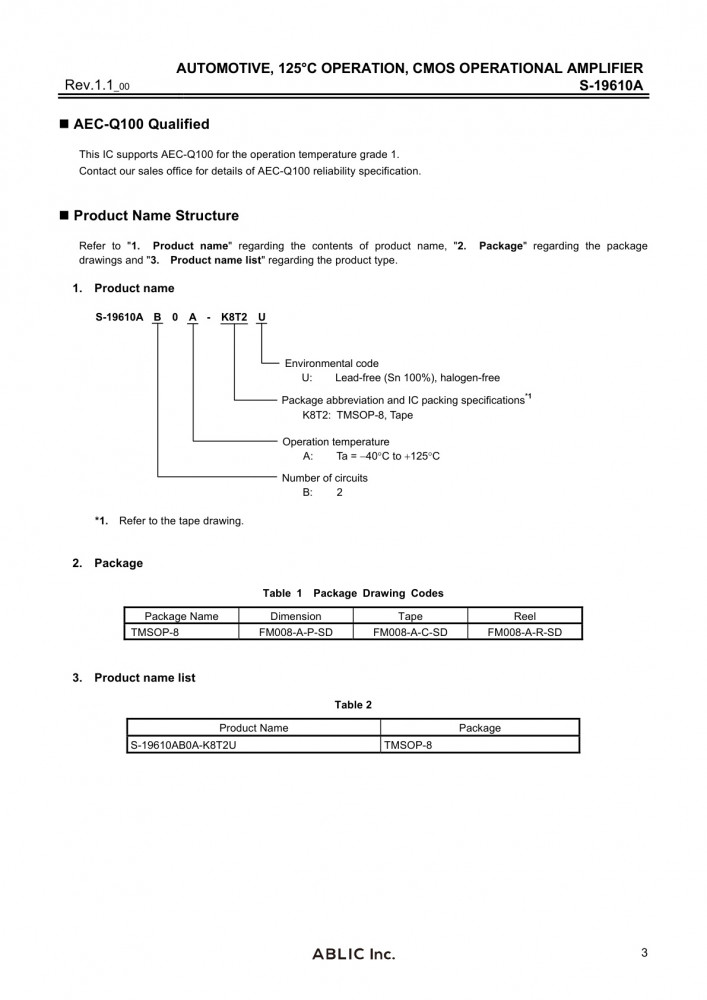 S-19610A datasheet page 3