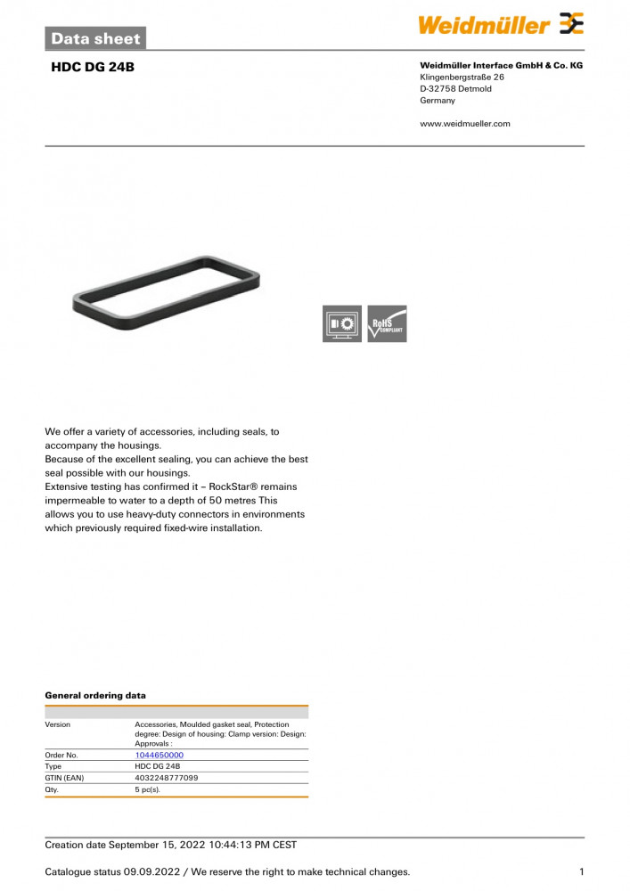 WEIDMULLER 1044650000 technical document page 1