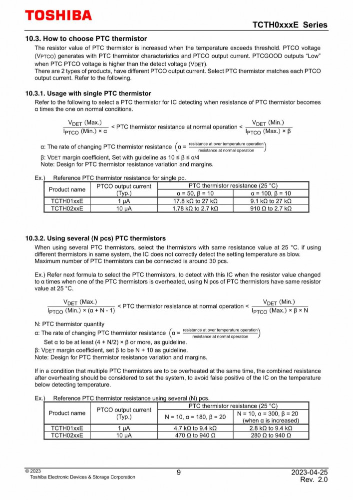 TOSHIBA TCTH0xxxE datasheet page 9
