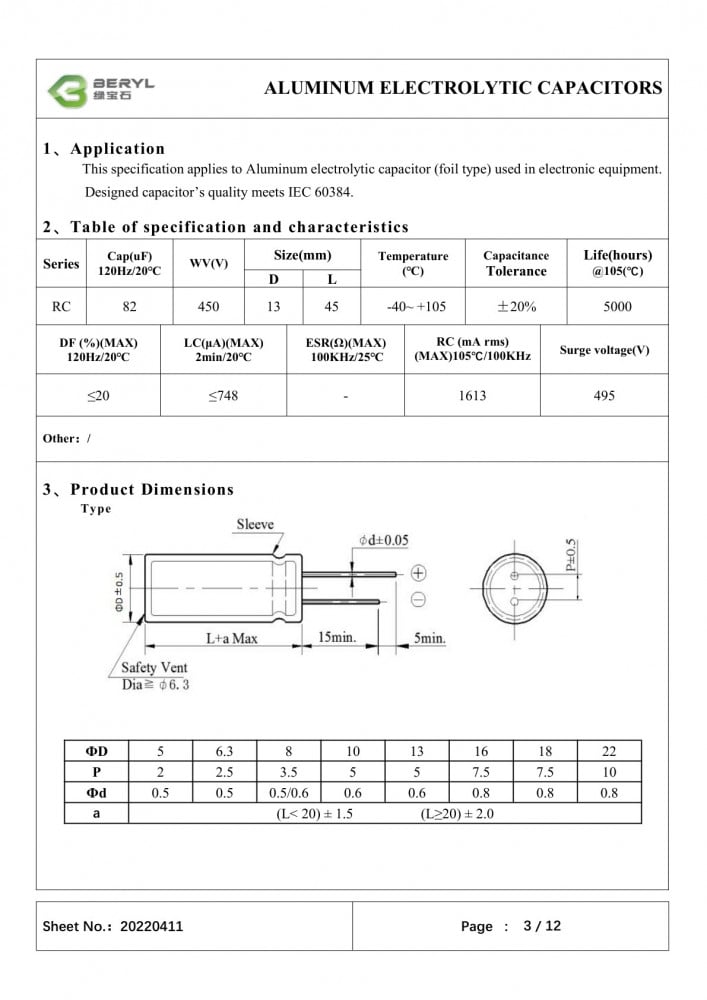 RC450M820LO13*45TH-2A1Et specification page 3