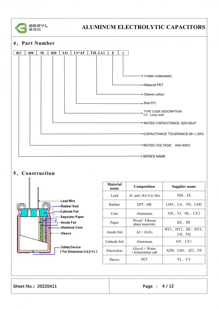 RC450M820LO13*45TH-2A1Et specification page 4
