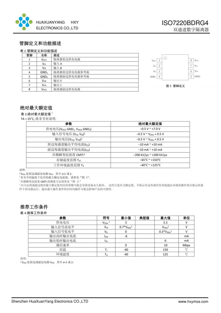 ISO7220BDRG4-HXY datasheet page 2