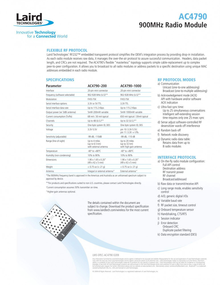 AC4790 technical document page 2