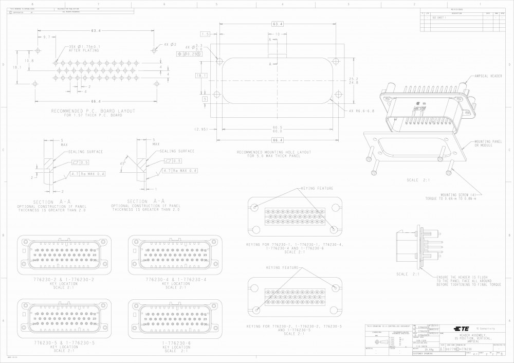 TE Connectivity 776230-5 drawing page 2