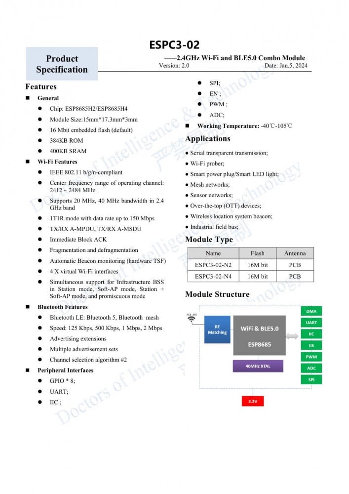 ESPC3-02-N2 technical document page 1
