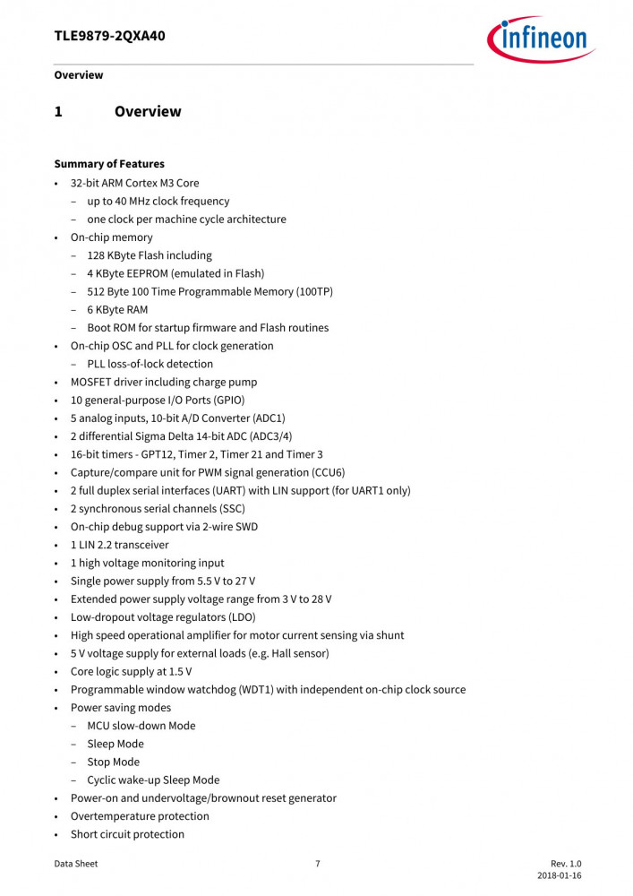 TLE9879-2QXA40 document page 7