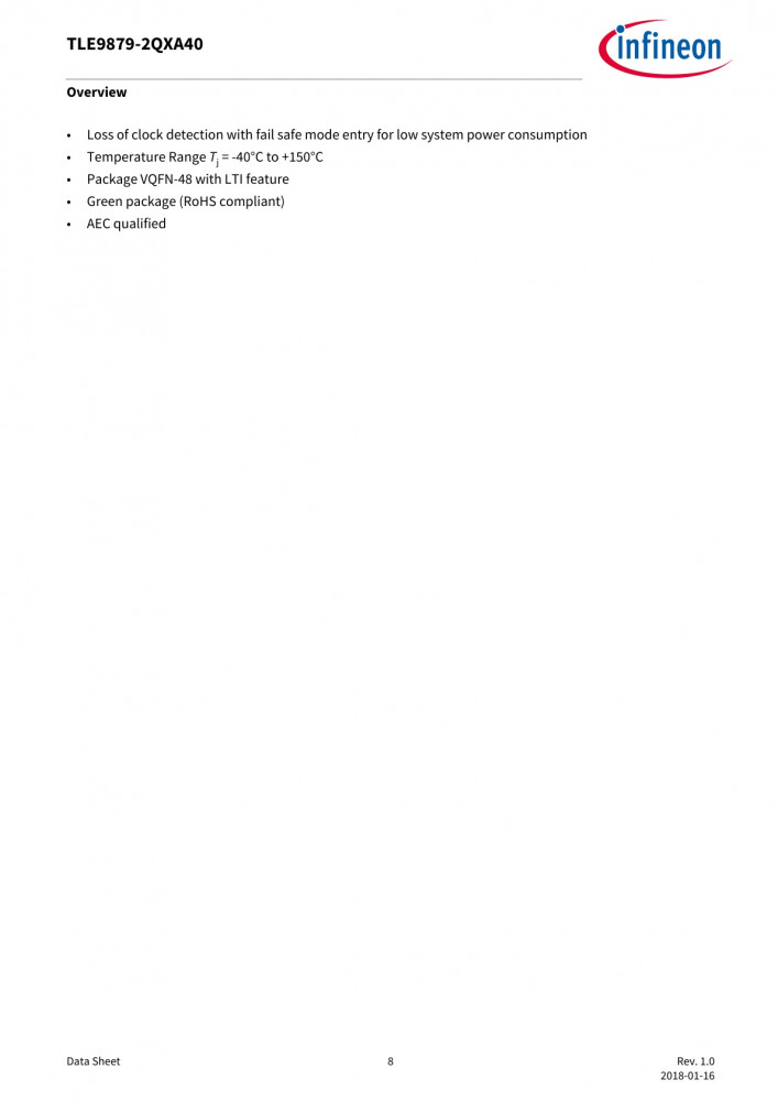 TLE9879-2QXA40 document page 8