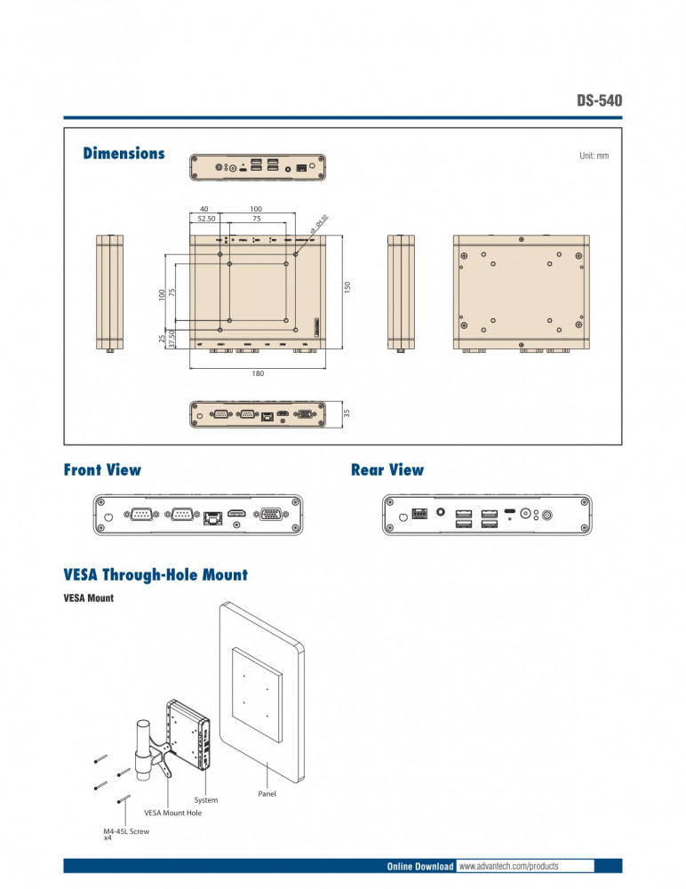 DS-540 product document page 2