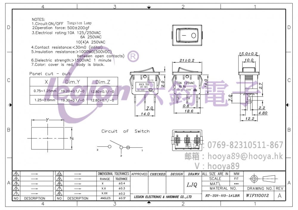 RT-S01 document page 1