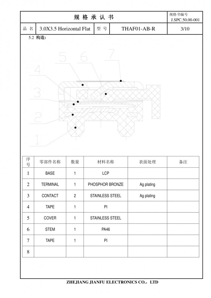 THAF01-AB-R specification page 4