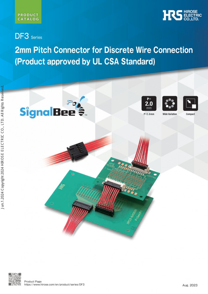HRS DF3 Series documentation page 1