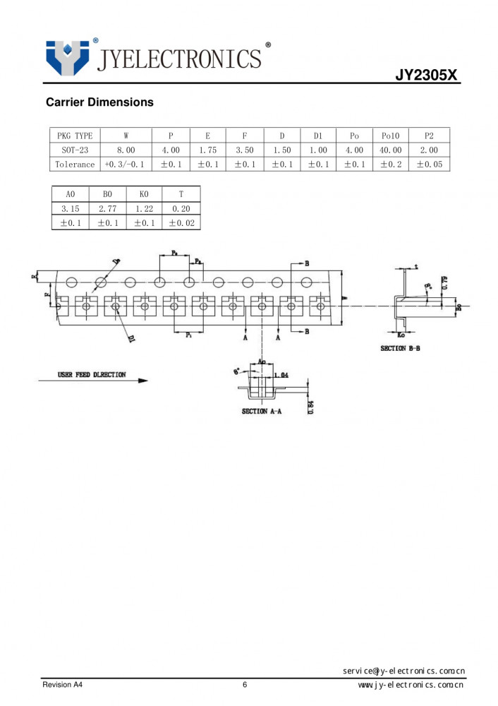 JY2305X datasheet page 6