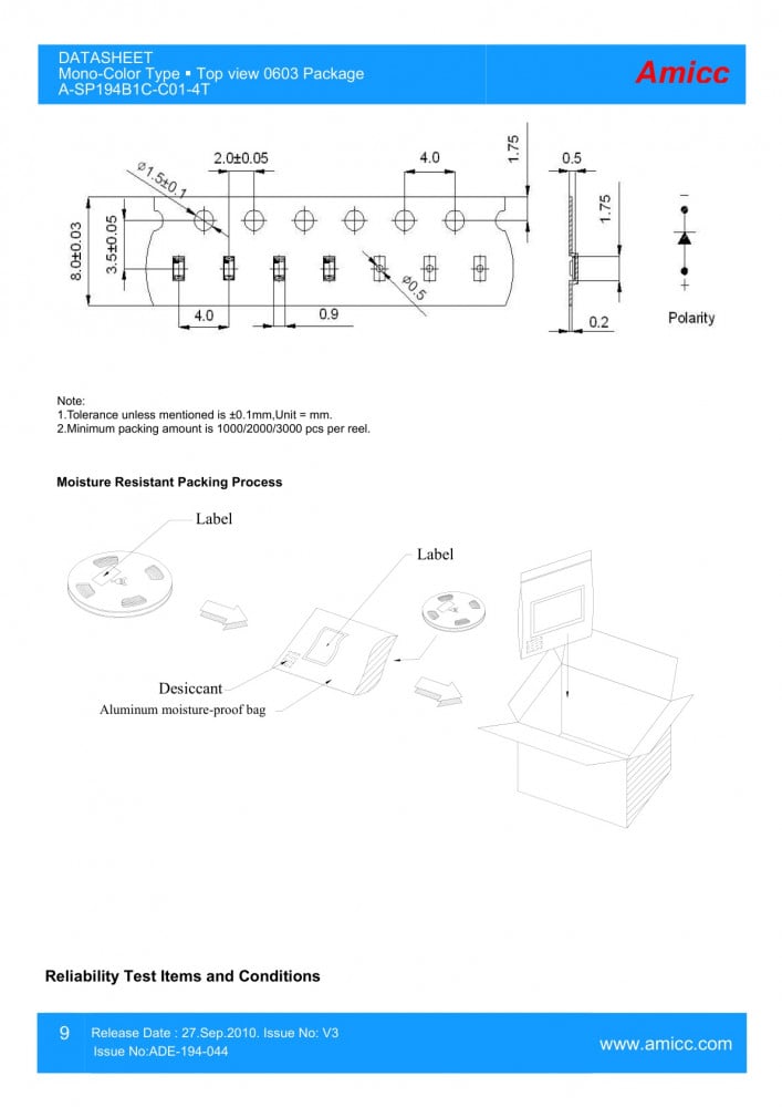 A-SP194B1C-C01-4T datasheet page 9