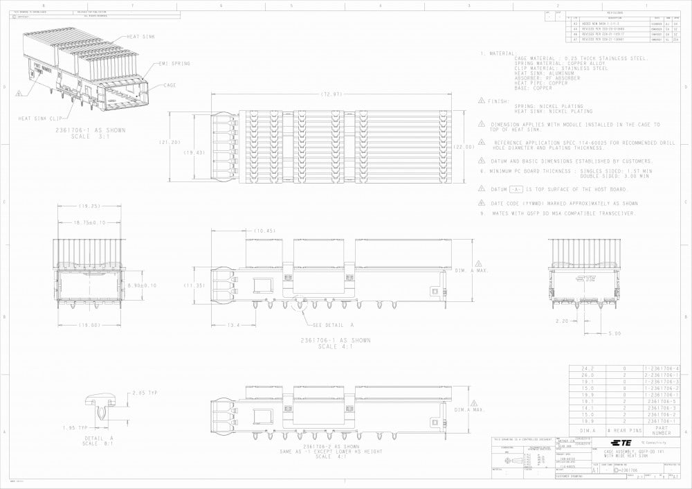 TE Connectivity 1-2361706-2 drawing page 1