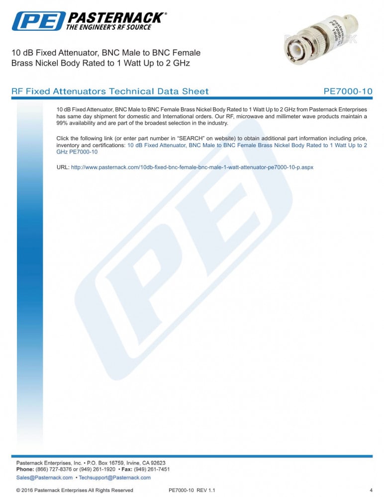 PE7000-10 datasheet page 4
