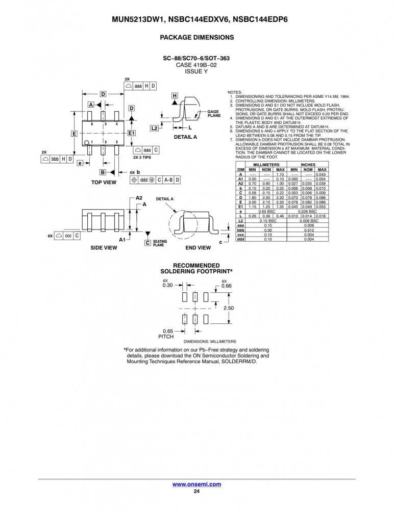 MUN5213DW1T3G datasheet page 6