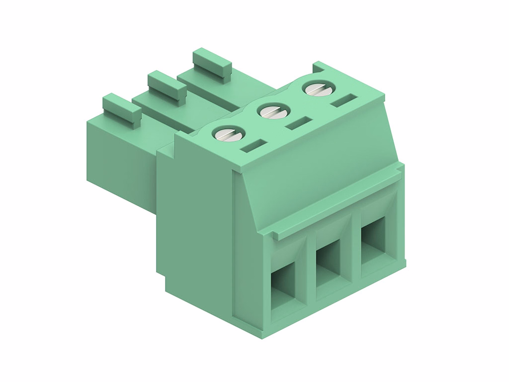 3.81mm Pitch Eurostyle Horizontal Plug, Green Housing, 6 Circuits