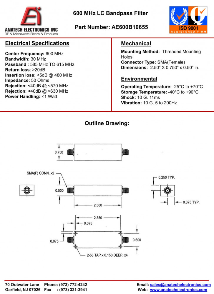 AE600B10655 technical document page 1