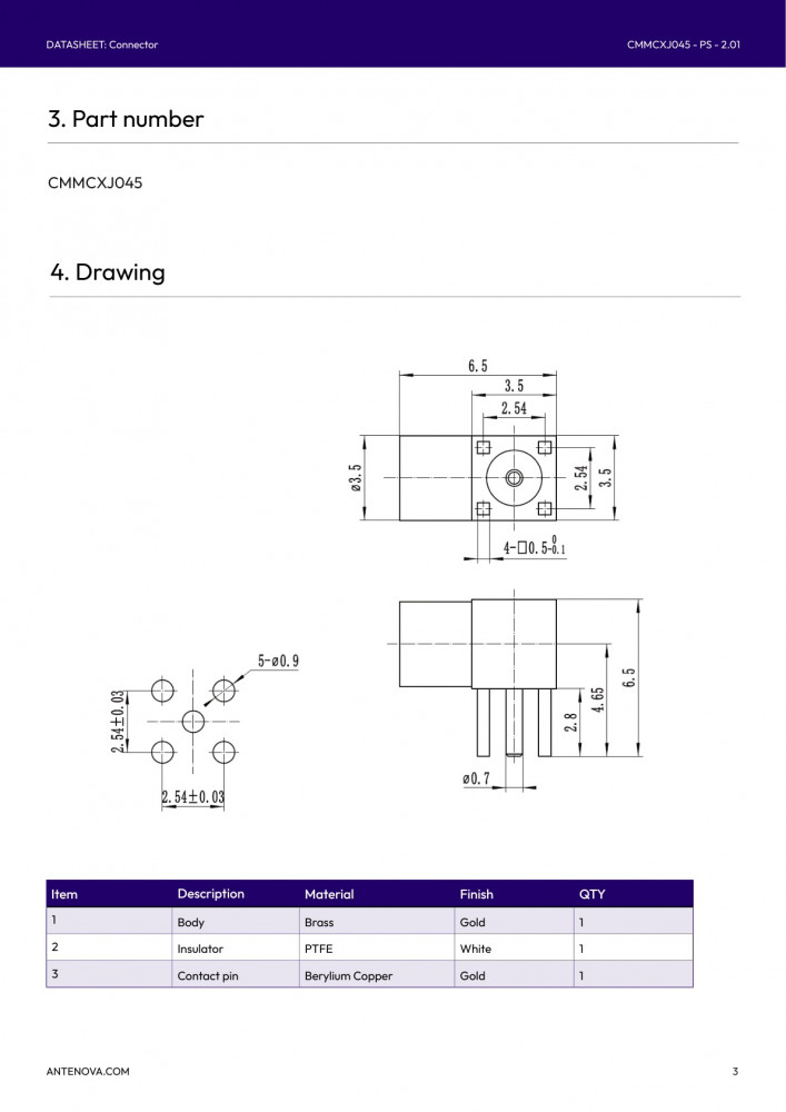 CMMCXJ045 datasheet page 3