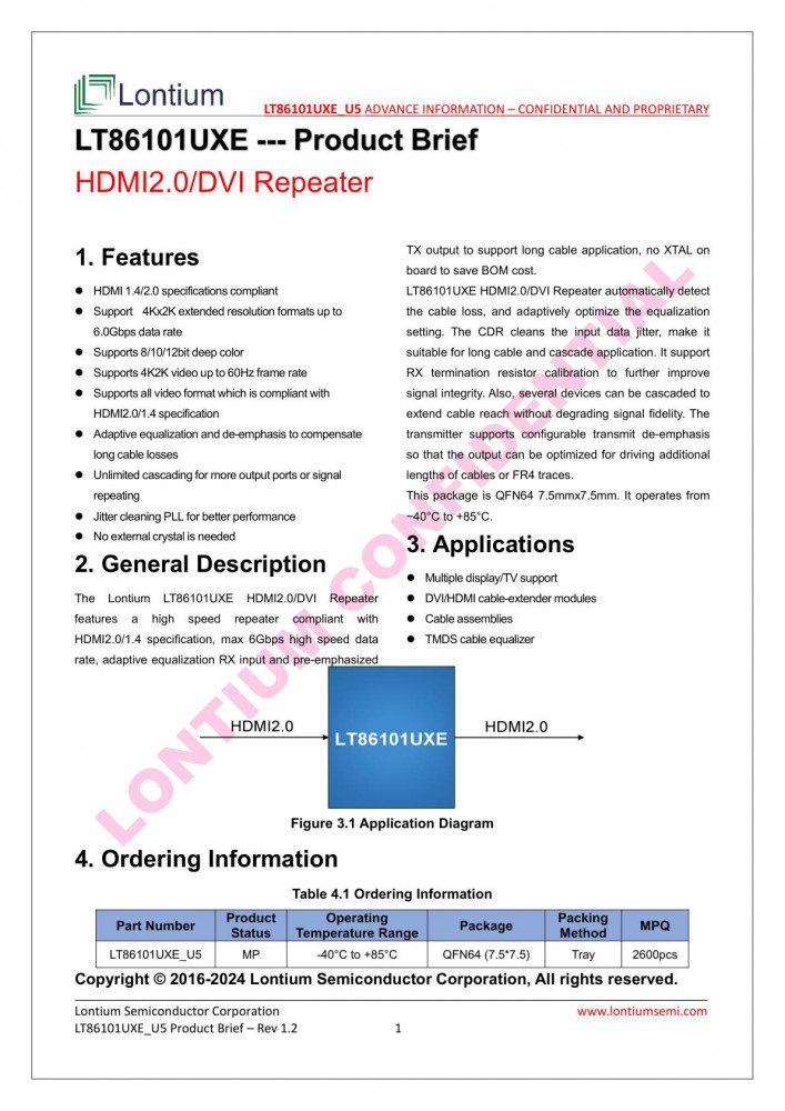 LT86101UXE product document page 1
