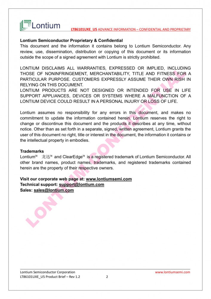 LT86101UXE product document page 2