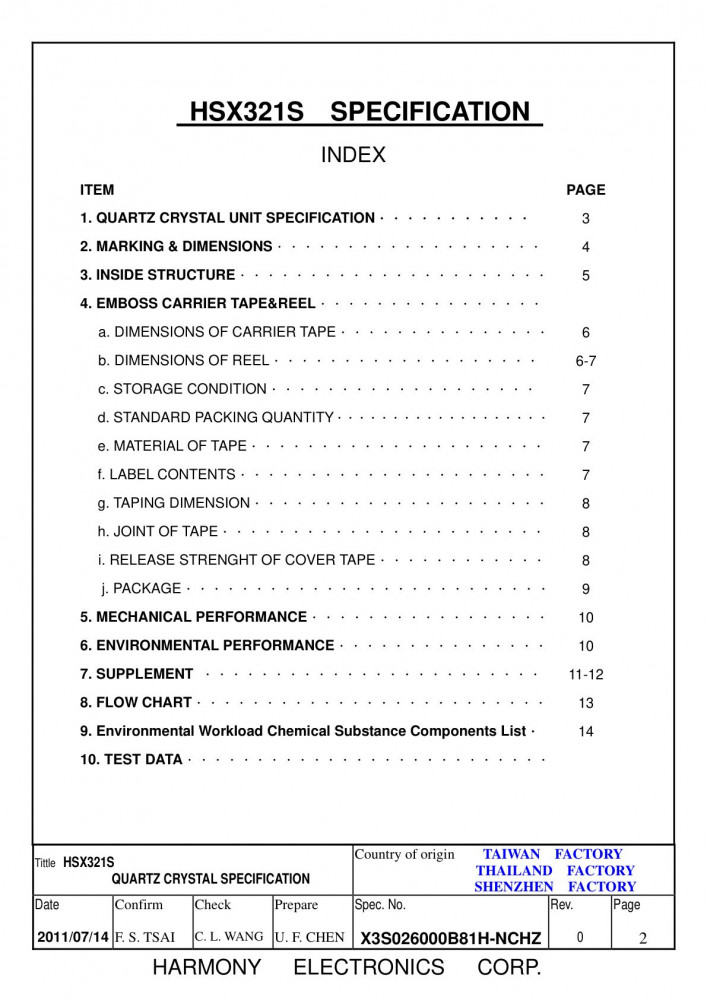 HELE X3S026000B81H-NCHZ specification page 2