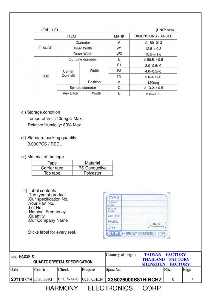 HELE X3S026000B81H-NCHZ specification page 7