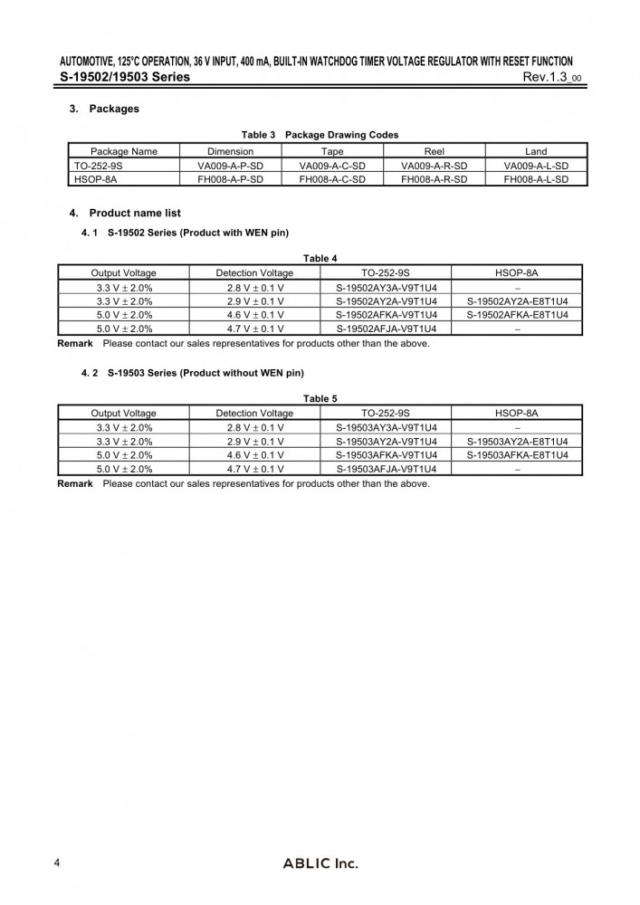 S-19502/19503 datasheet page 4