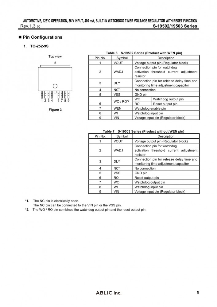 S-19502/19503 datasheet page 5