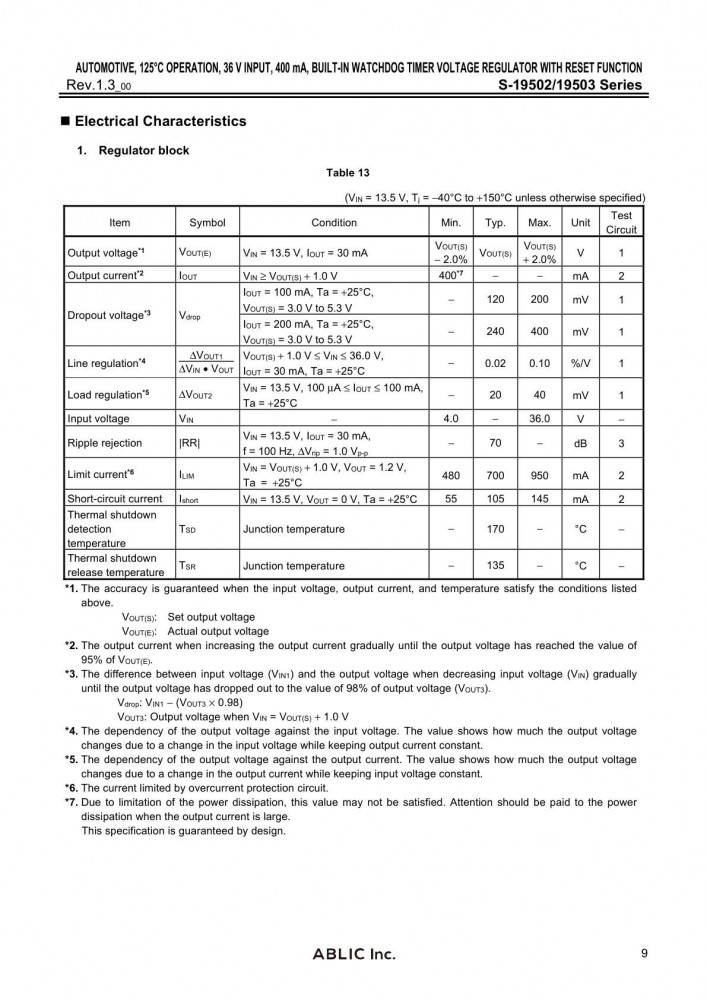 S-19502/19503 datasheet page 9