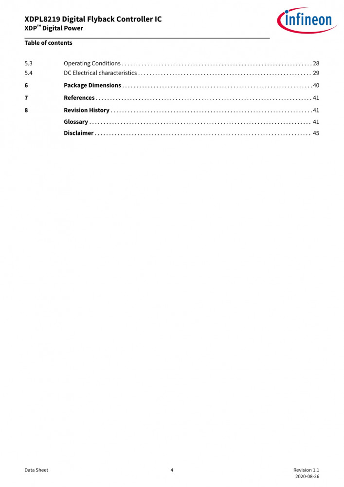 XDPL8219 technical document page 4