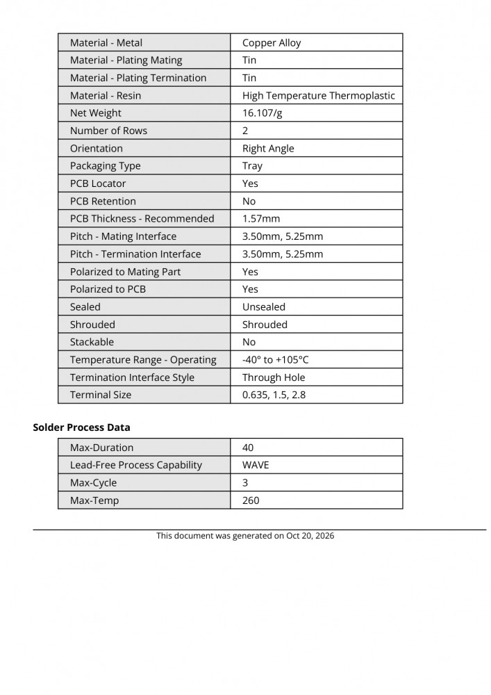 MOLEX 349972003 technical document image, page 3