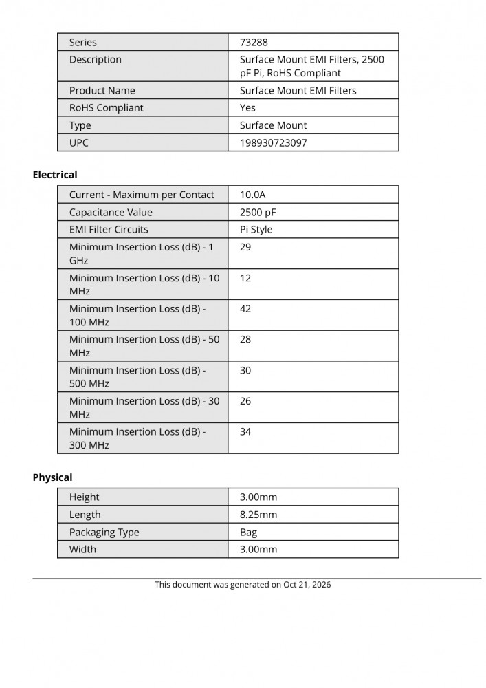 Technical document image 2 for MOLEX 732880160