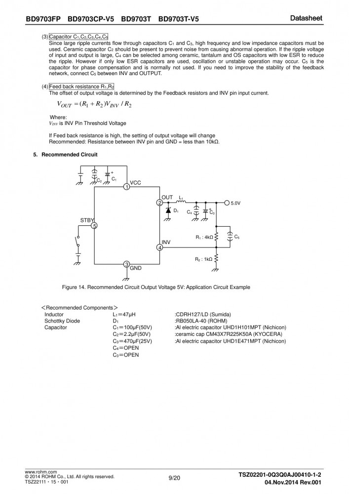 BD9703FP-E2 datasheet page 9