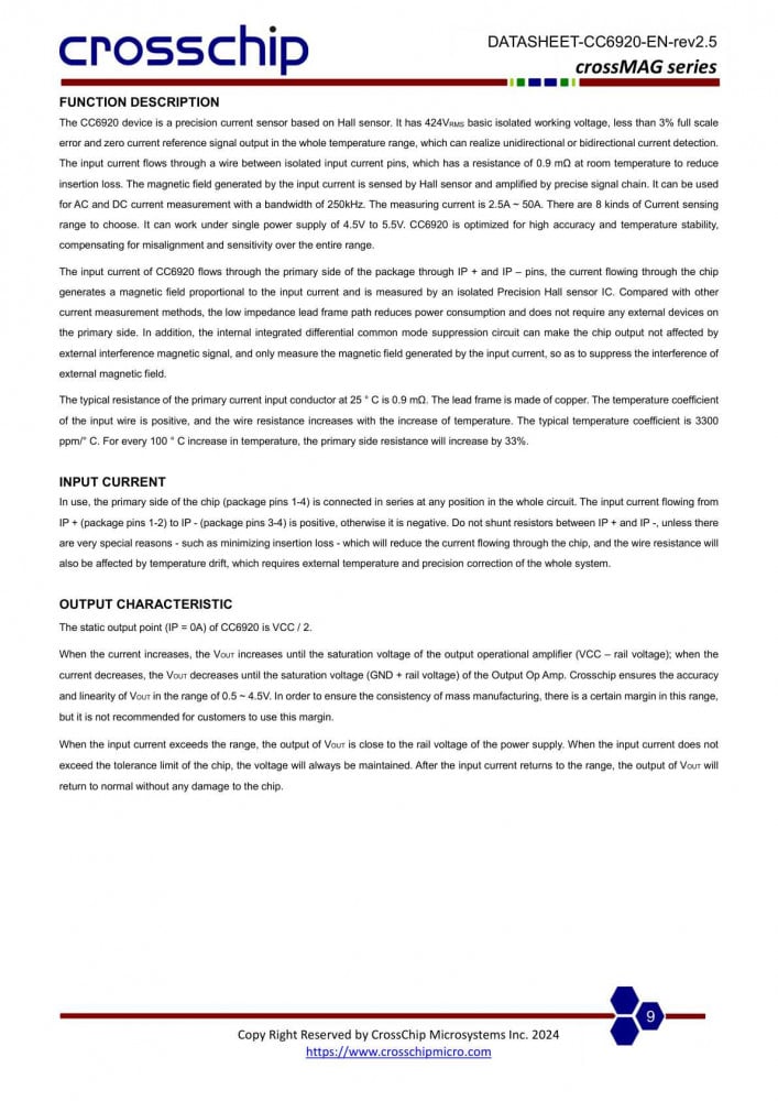 CC6920 datasheet page 9
