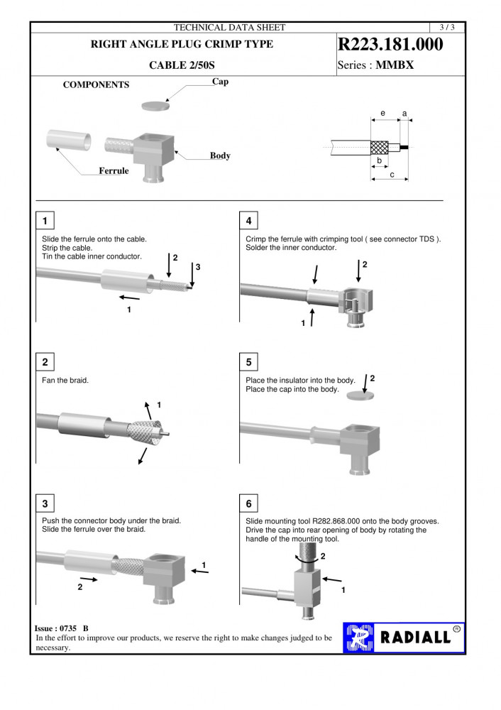 Radiall R223181000 technical document page 3