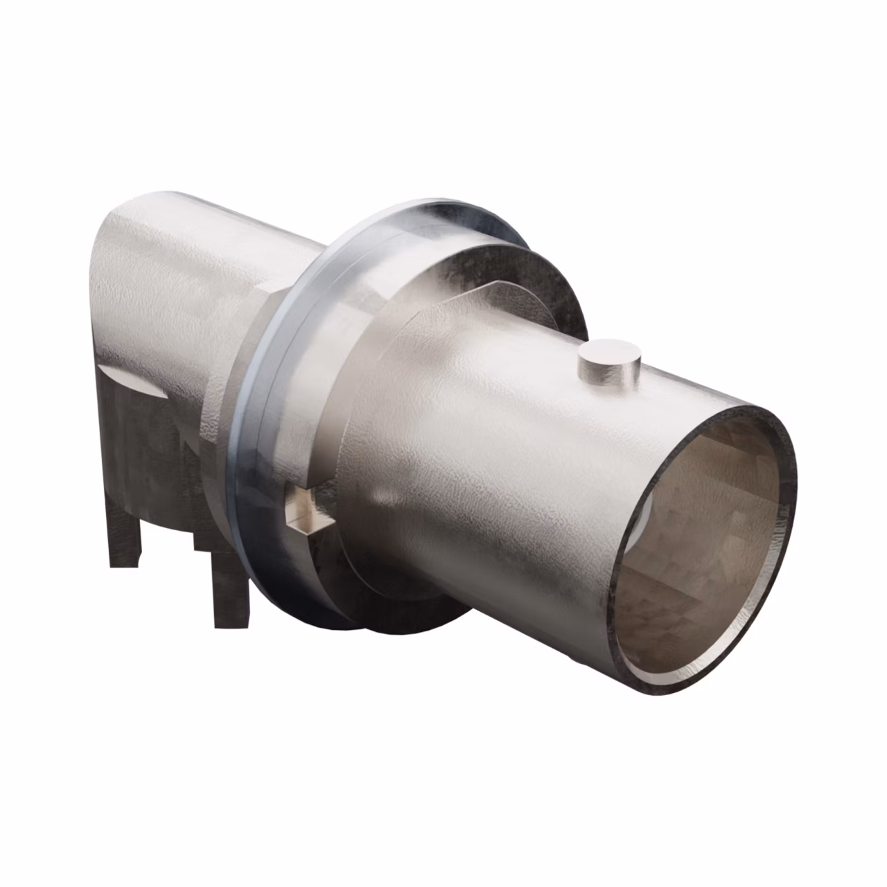 BNC Jack, Right-Angle, Bulkhead Receptacle, PCB, Through Hole, with Washer and Low Profile Jam Nut, 0.25µm Gold (Au), 3 GHz, Tray, 75 Ohms for sale