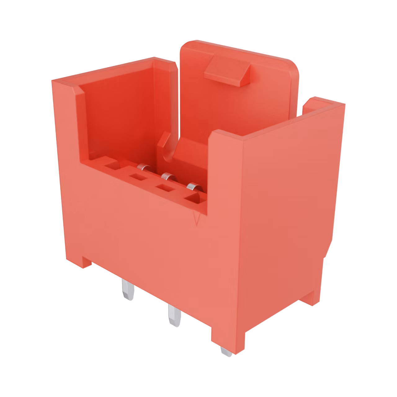 Appli-Mate RAST 2.5 Header, Vertical, 5 Circuits, Tin (Sn) Plating, Glow-Wire Capable, Positioning Keys C and D Blocked, with Latch, Red for sale
