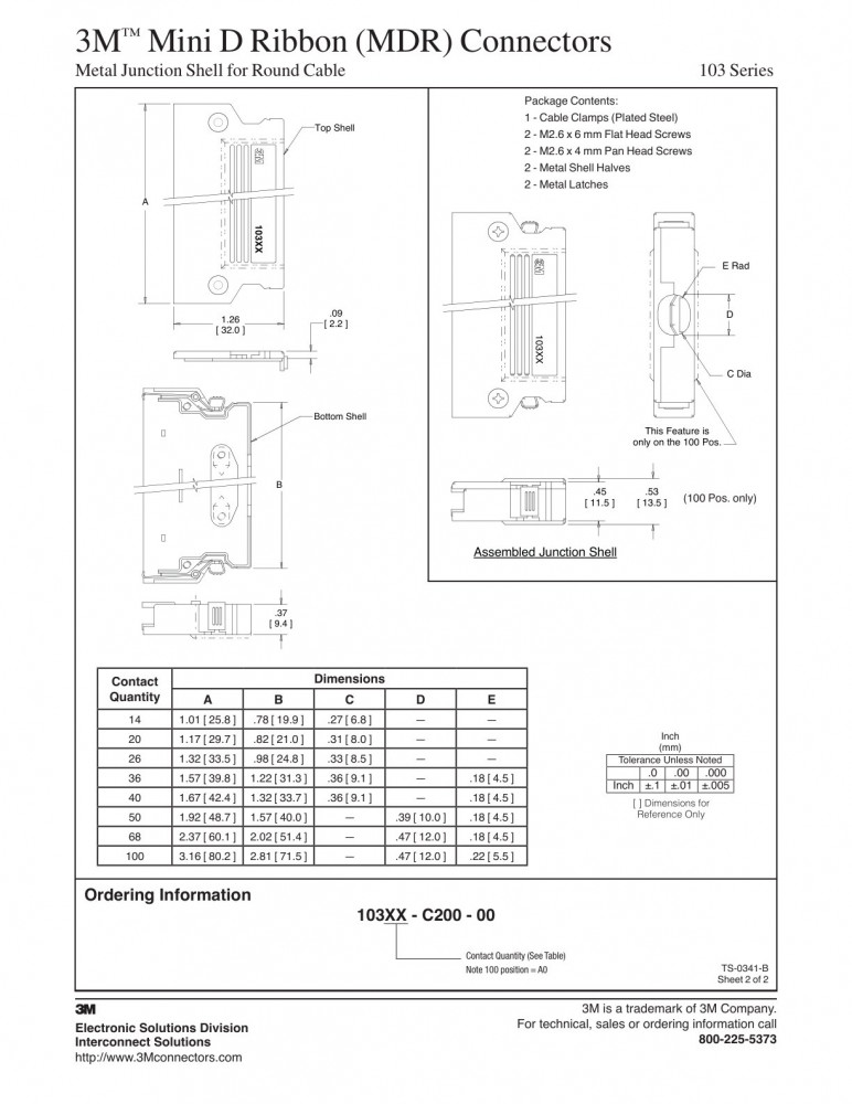 3M 10314-C200-00 technical sheet page 2